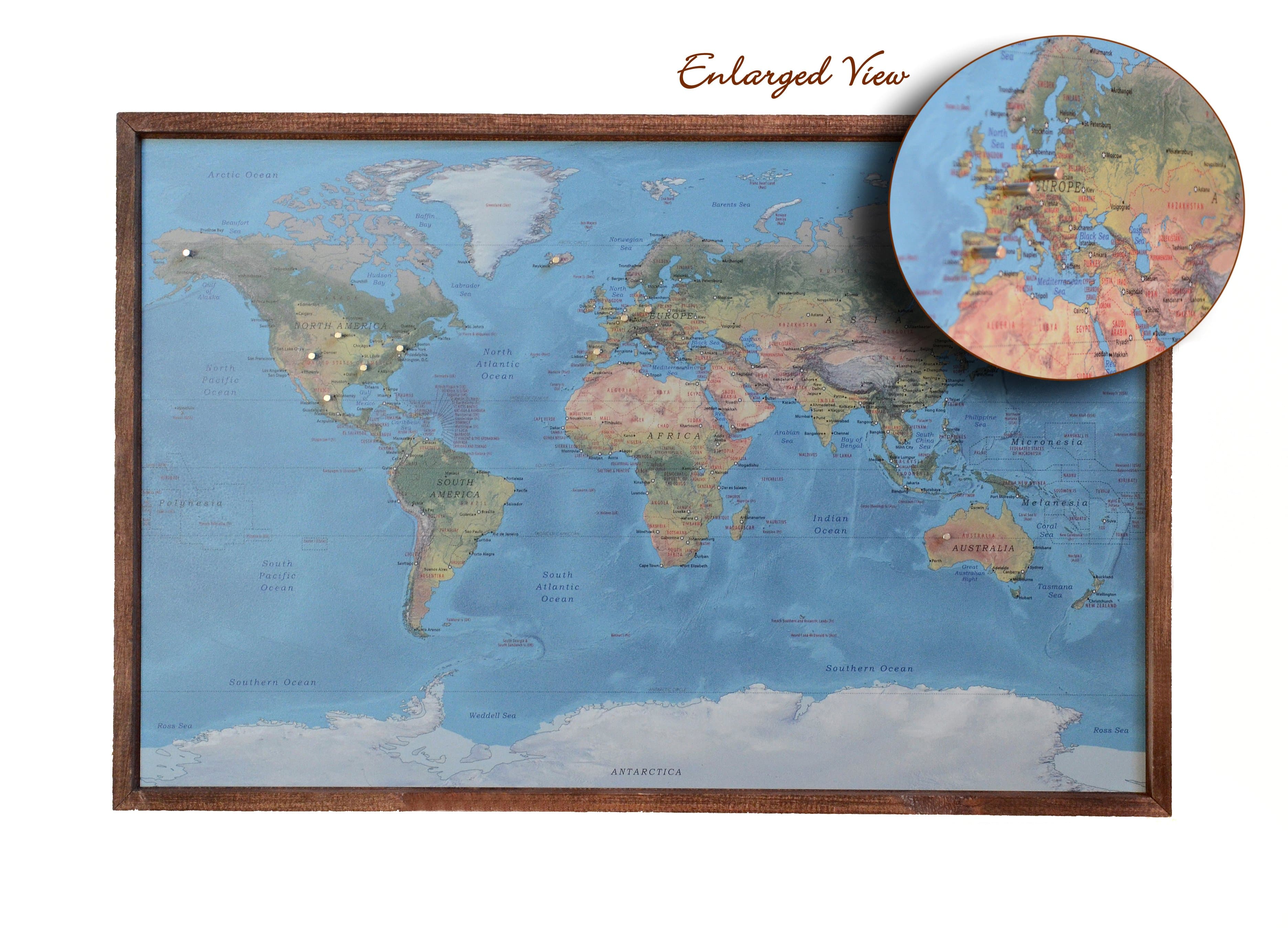 36x24 - Geographical Natural Earth World Map - Travel Map - UM001 - (1 ...